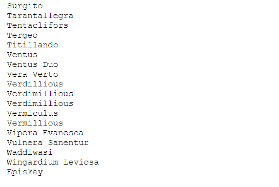 Solved In this version, you will read the list of spells | Chegg.com
