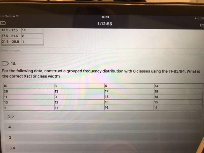 Solved For the following data, construct a grouped frequency | Chegg.com
