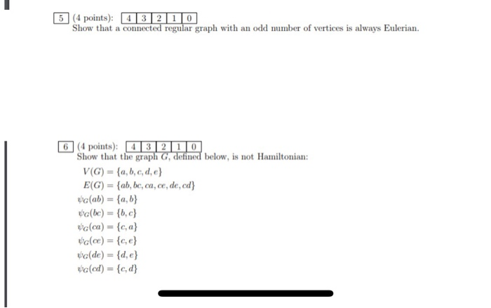 Solved 5 4 points):432 10 Show that a connected regular | Chegg.com