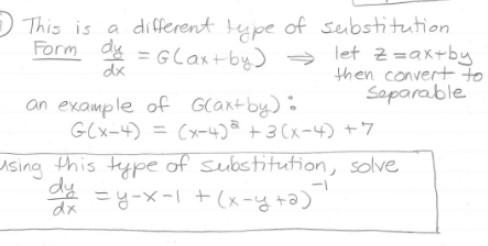 Solved This is a different type of substitution Form | Chegg.com
