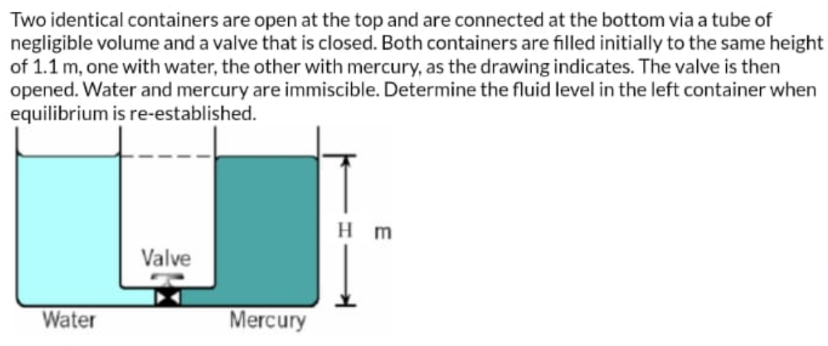 Solved Two identical containers are open at the top and are | Chegg.com