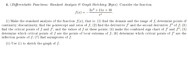 Solved 4. (Differentiable Functions: Standard Analysis & | Chegg.com