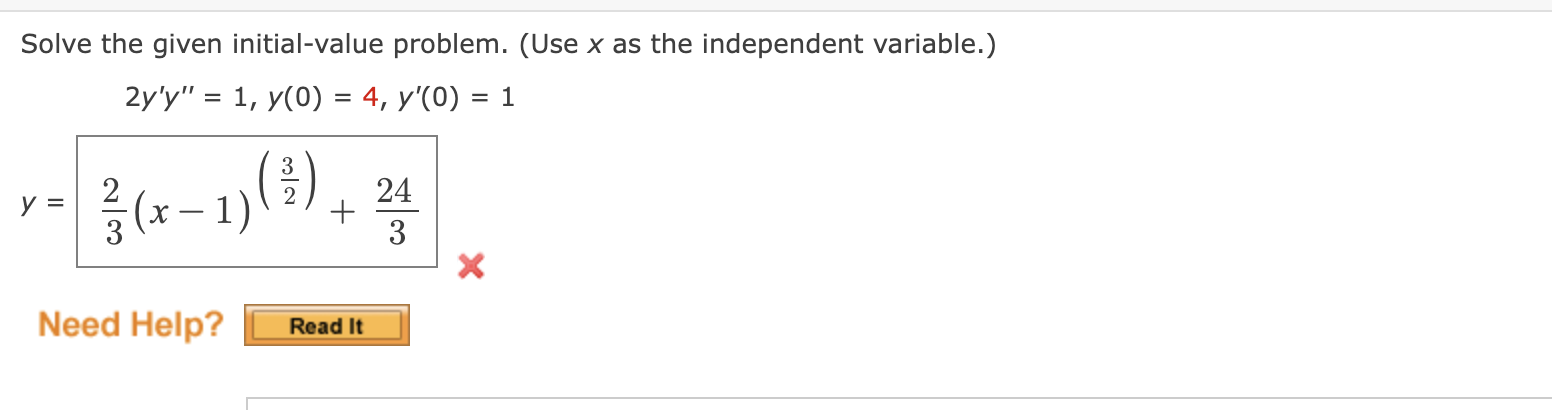 Solved Solve the given initial-value problem. (Use x as the | Chegg.com