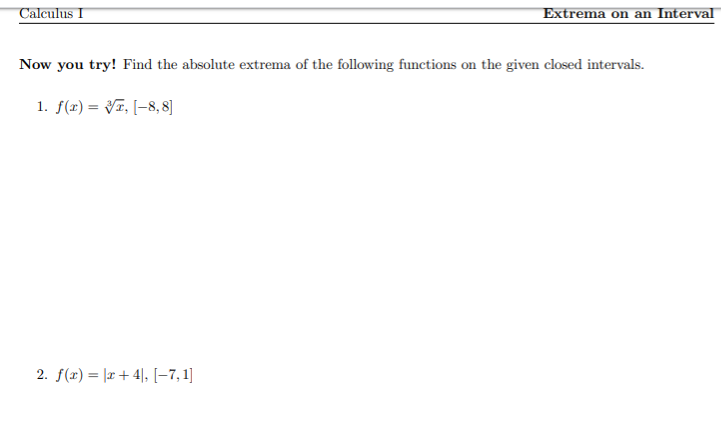 Solved Calculus I Optimization 6-1 5. A rectangle is bounded | Chegg.com