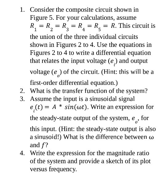 Solved 1. Consider the composite circuit shown in Figure 5. | Chegg.com