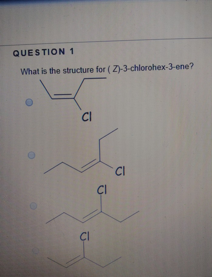 Solved QUESTION 1 What is the structure for | Chegg.com