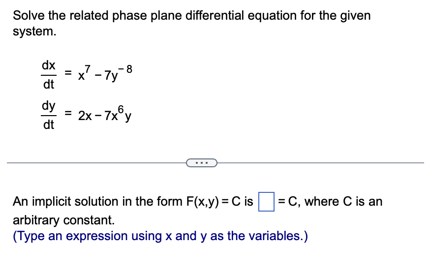 Solved Solve the related phase plane differential equation | Chegg.com