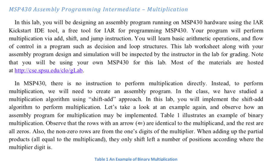 Solved MSP430 Assembly Programming Intermediate- | Chegg.com Solved MSP430 Assembly Programming Intermediate- | Chegg.com