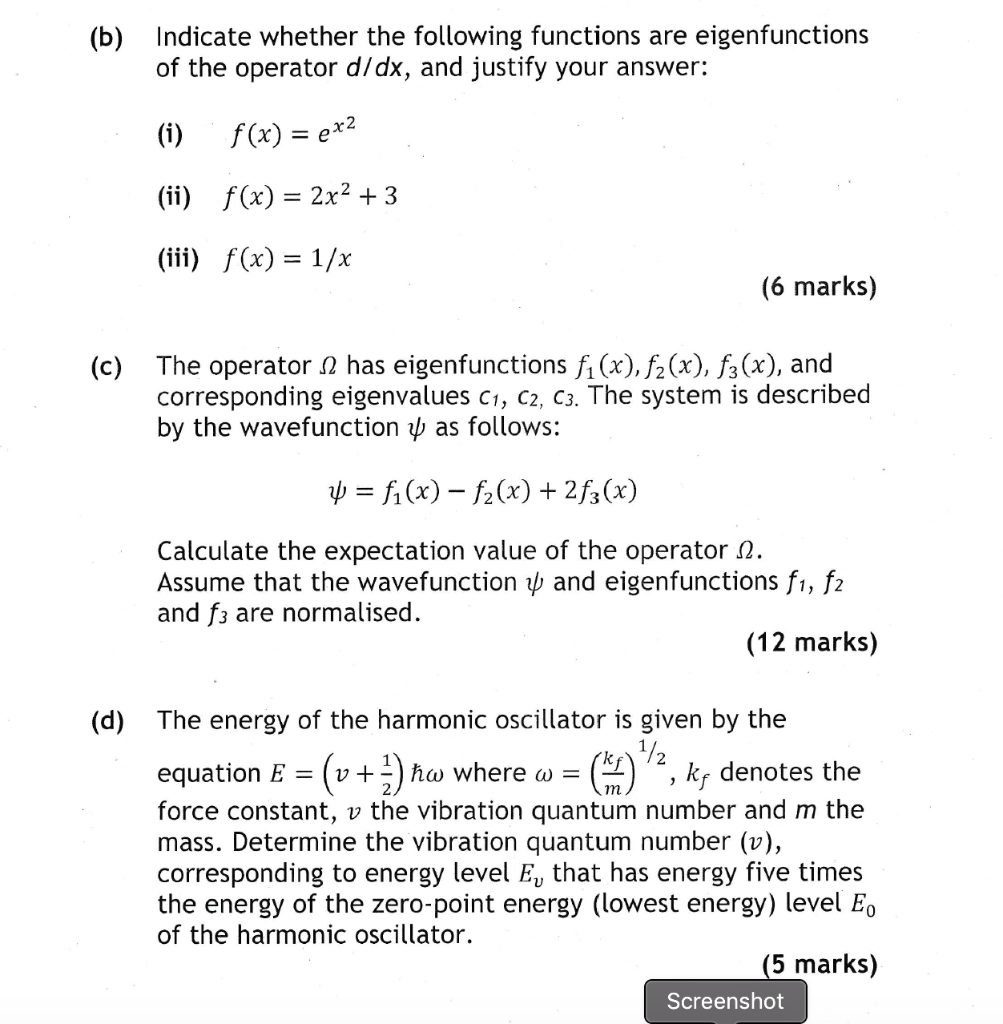 Solved (b) Indicate whether the following functions are | Chegg.com