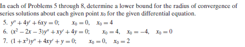 Solved In each of Problems 5 through 8, determine a lower | Chegg.com