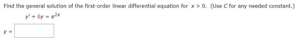 Solved Find the general solution of the first-order linear | Chegg.com