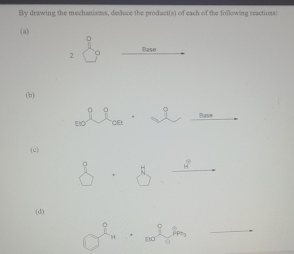Solved By drawing the mechanisms, deduce the product(s) of | Chegg.com
