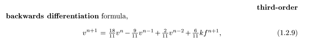 third-order backwards differentiation formula, 1.2.9) | Chegg.com