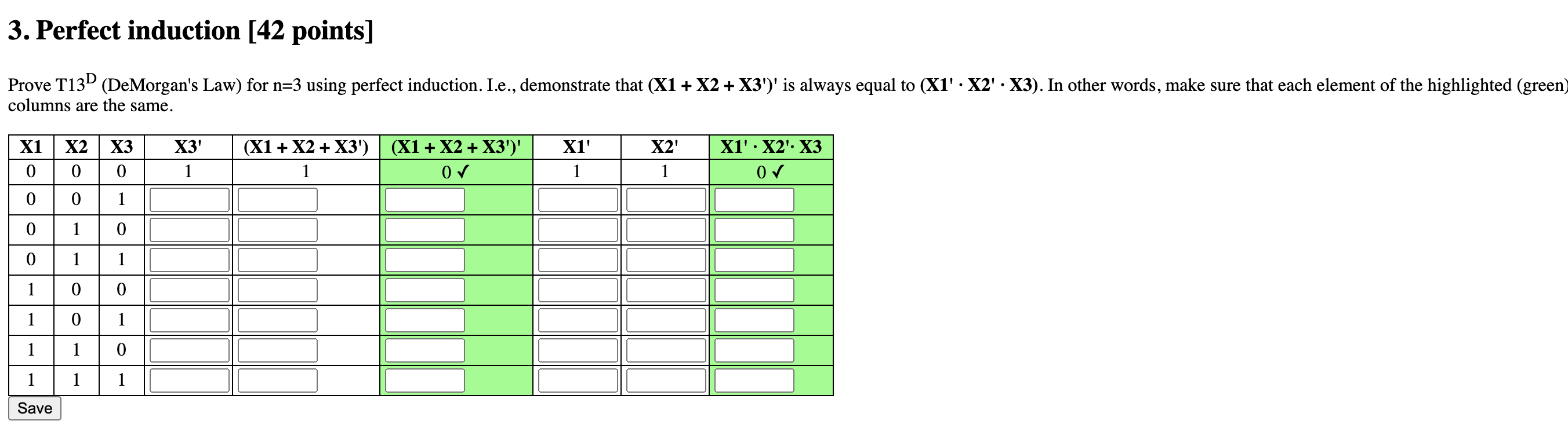 Solved 3. Perfect induction [42 points] Prove T13D | Chegg.com