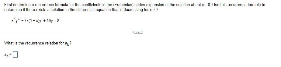 Solved First determine a recurrence formula for the | Chegg.com