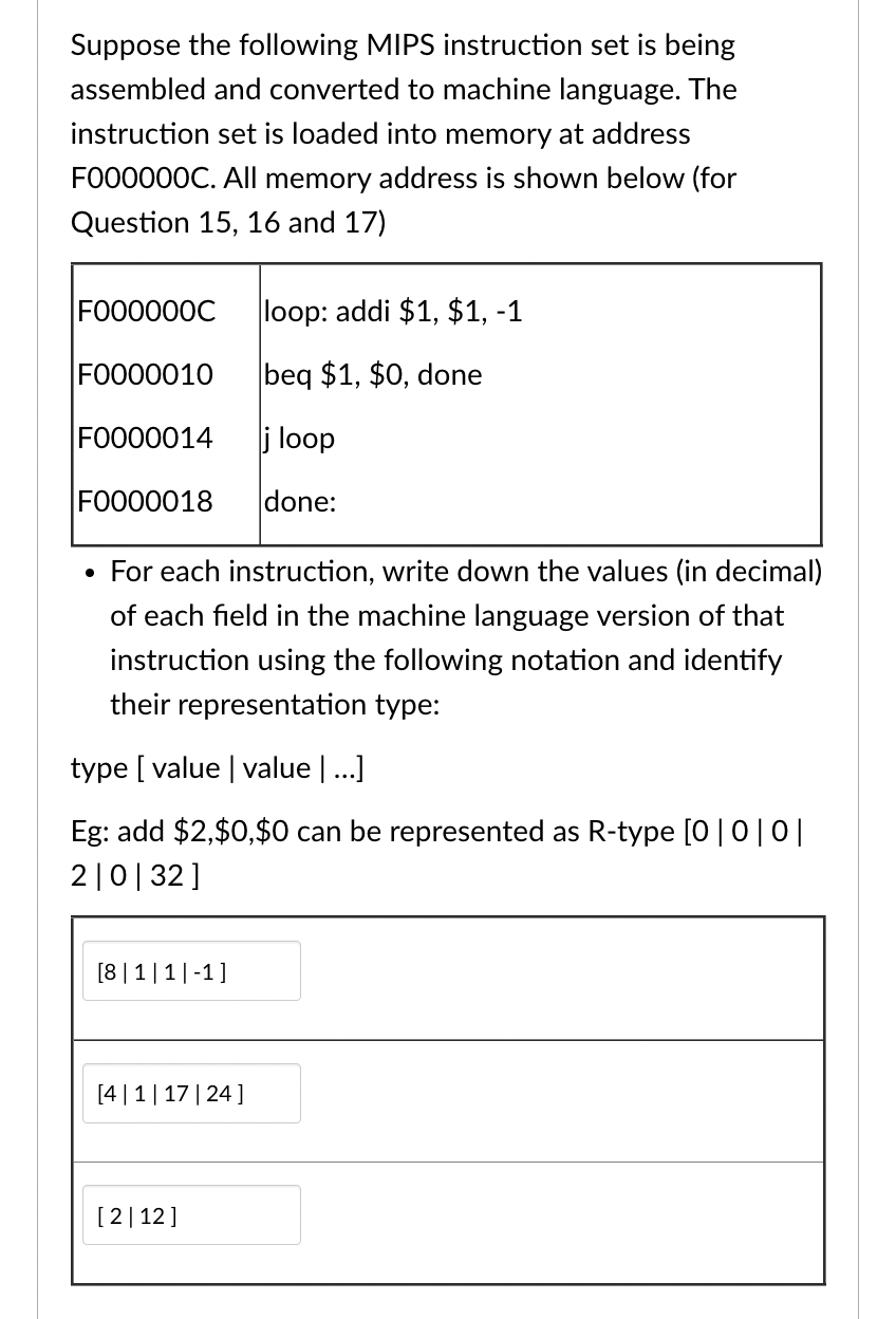 Solved Suppose the following MIPS instruction set is being | Chegg.com