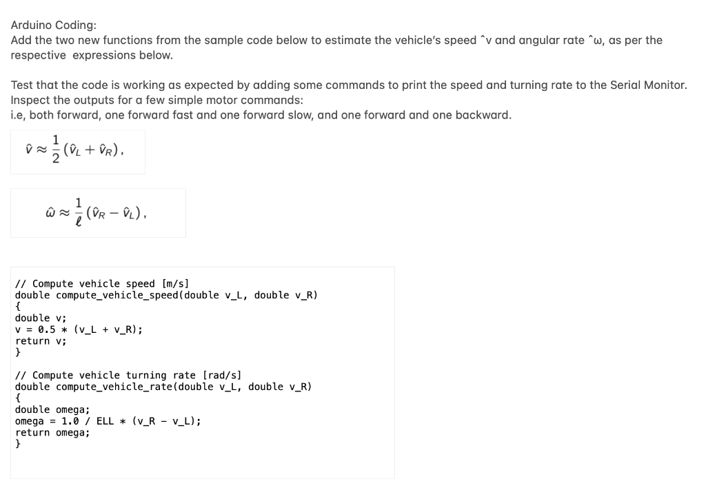 Solved Arduino Coding: Add the two new functions from the | Chegg.com