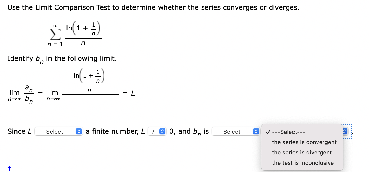 Solved Use the Limit Comparison Test to determine whether | Chegg.com