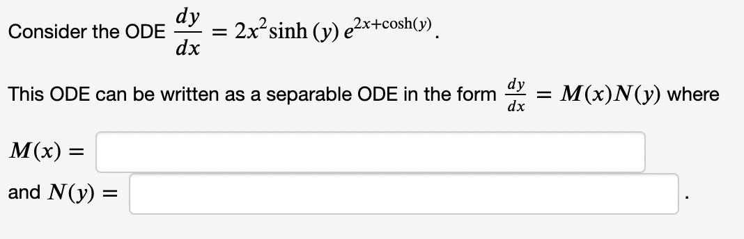 Solved Consider the ODE | Chegg.com