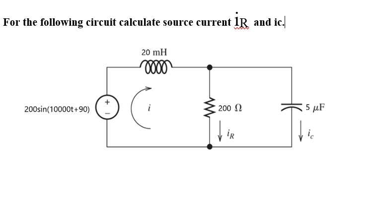 Solved For the following circuit calculate source current IR | Chegg.com