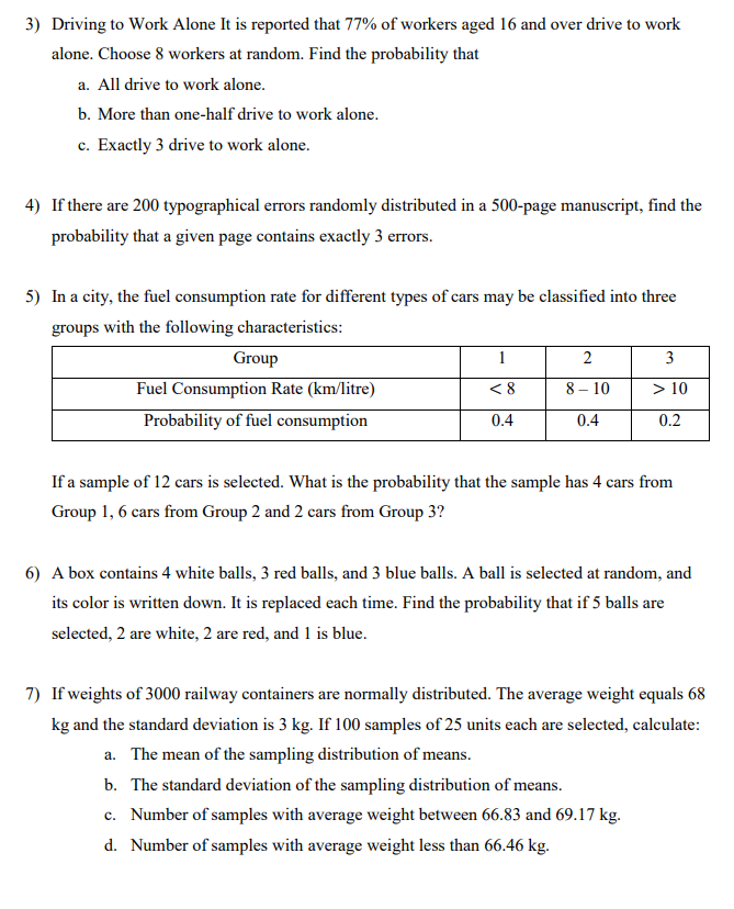 Solved 1) The following table gives the frequency | Chegg.com