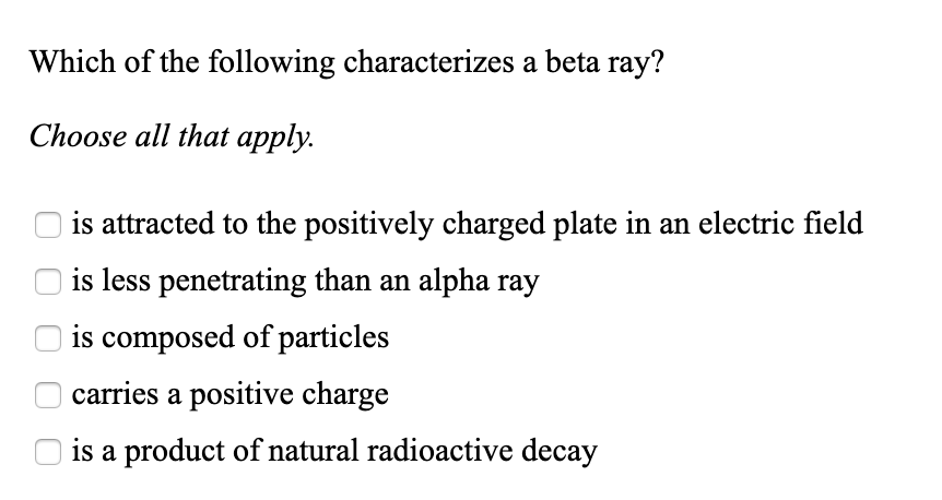Solved Alpha, Beta and Gamma Radiation When radiation from a | Chegg.com