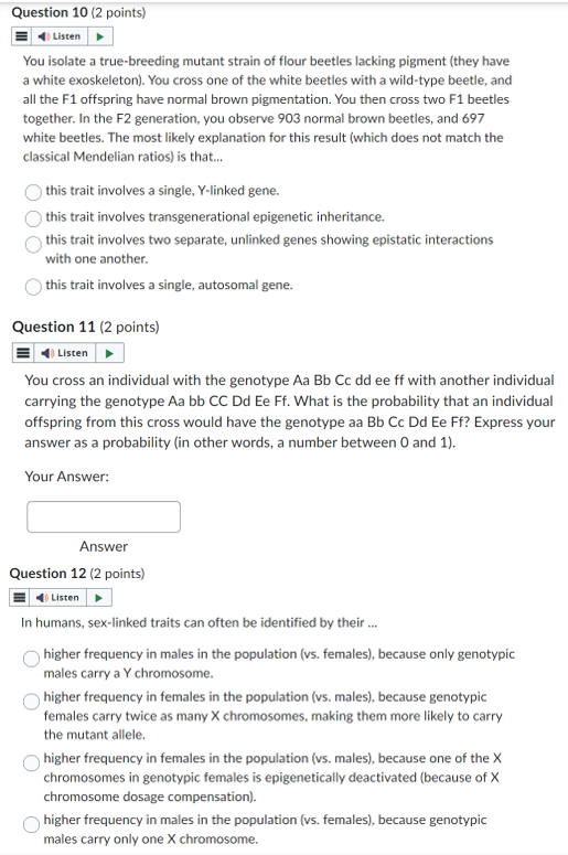 Solved You isolate a true-breeding mutant strain of flour | Chegg.com