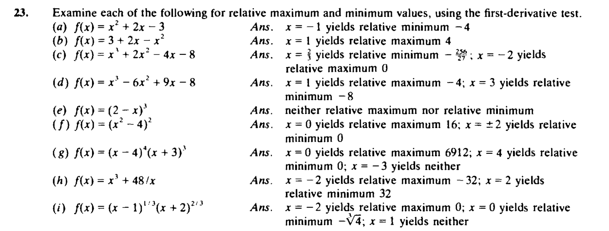 Solved 23. Examine each of the following for relative | Chegg.com