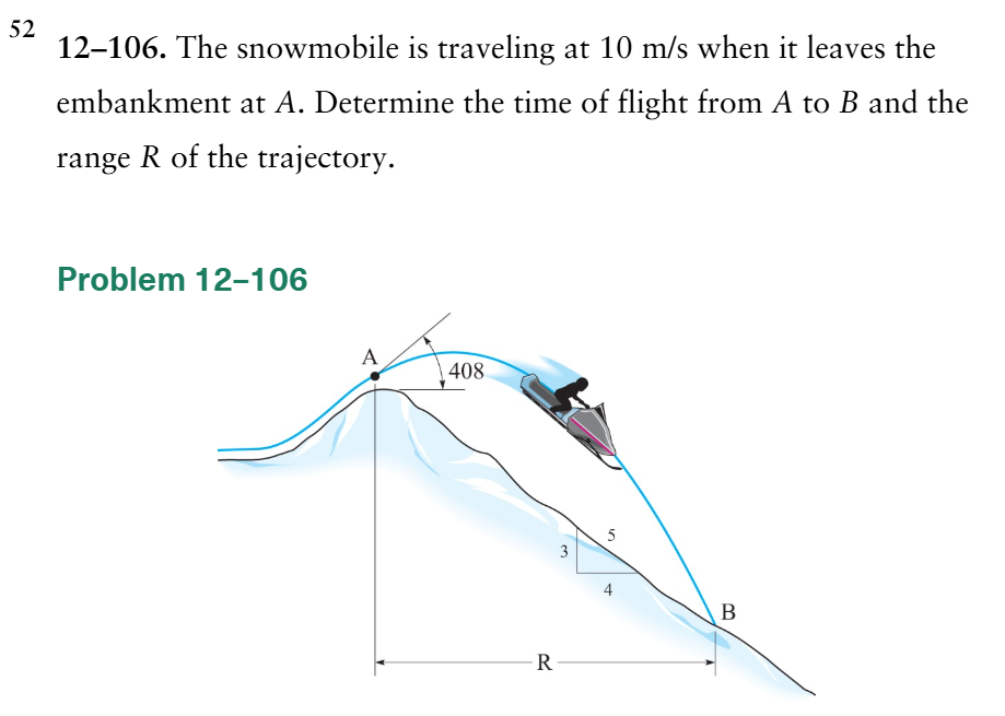 Solved 12-106. ﻿The snowmobile is traveling at | Chegg.com