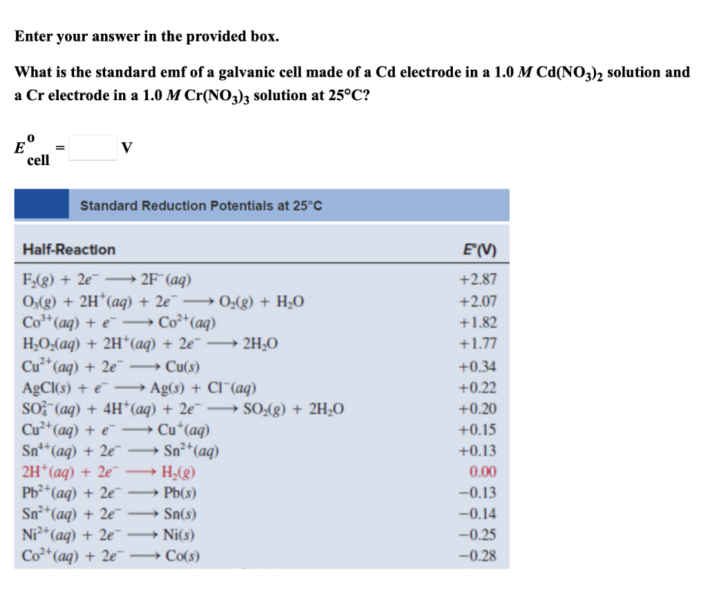 Solved Enter your answer in the provided box. What is the | Chegg.com