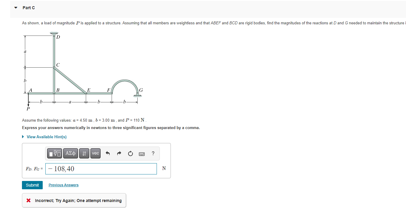 Solved Learning Goal: To determine the reaction forces at | Chegg.com