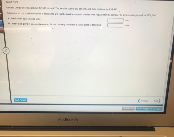 Solved Break-Even Point Bigelow Inc. sells a product for | Chegg.com