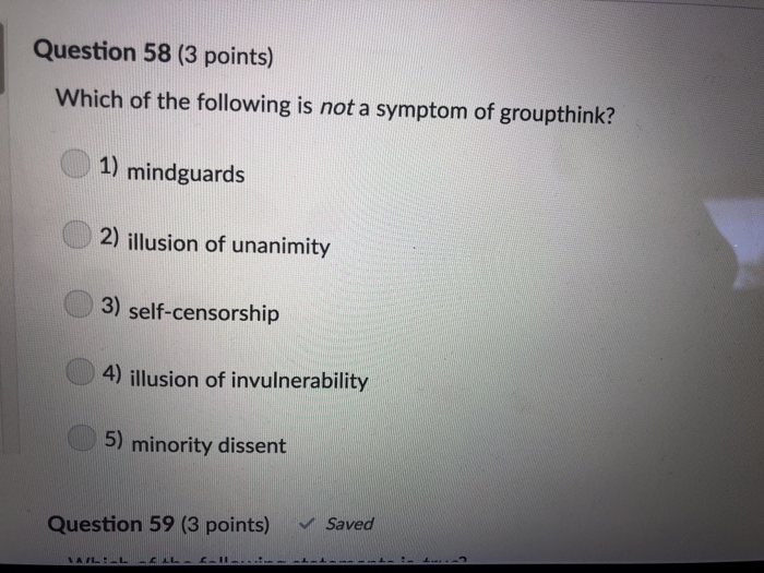 Solved Question 58 (3 points) Which of the following is not | Chegg.com