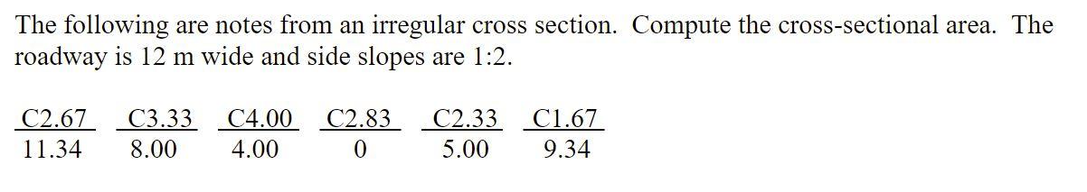 Solved The following are notes from an irregular cross | Chegg.com