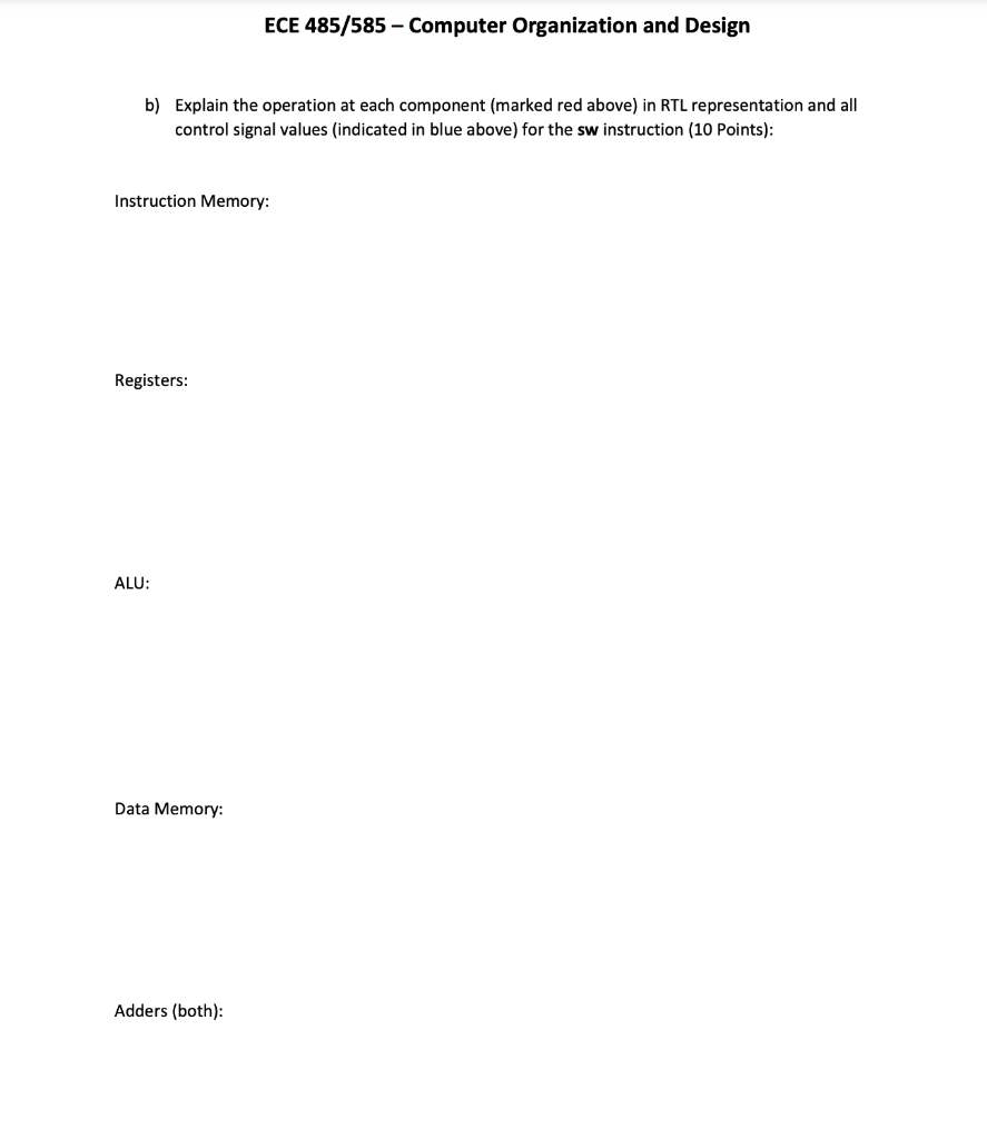 Solved ECE 485/585 - Computer Organization and Design | Chegg.com