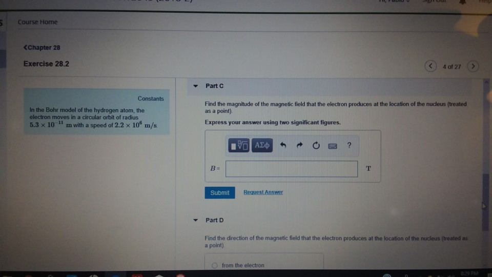 Solved Course Home Chapter 28 Exercise 28.2 4 of 27 Part A | Chegg.com