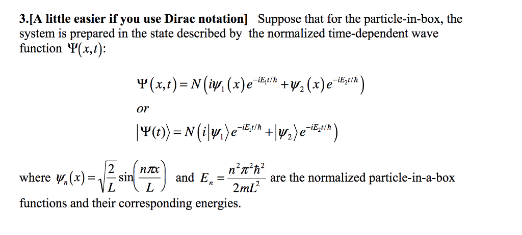 Solved 3.[A little easier if you use Dirac notation] Suppose | Chegg.com