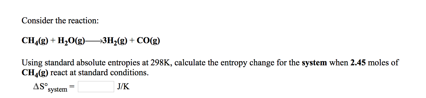 Solved Consider the reaction: CH4(g) + H2O(g)—3H2(g) + CO(g) | Chegg.com