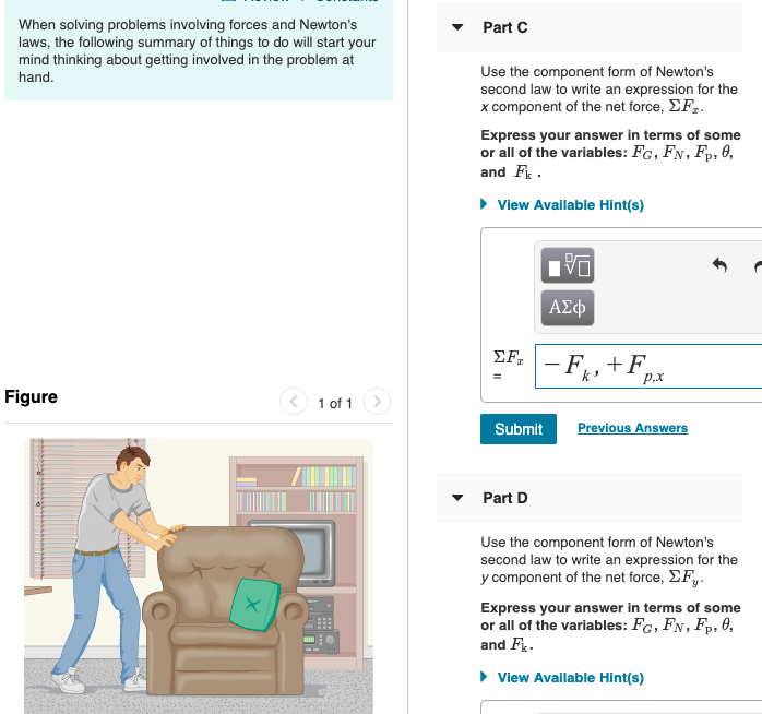 Solved When solving problems involving forces and Newton's | Chegg.com