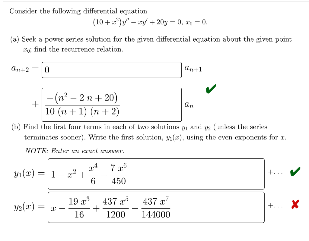Solved Consider the following differential equation (10+x)y" | Chegg.com