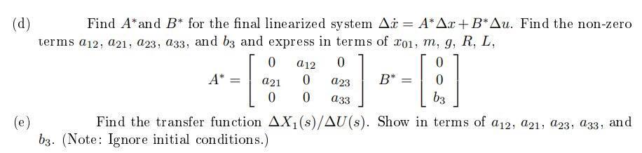 Solved Mathematical Models And Linearization You Are Tasked