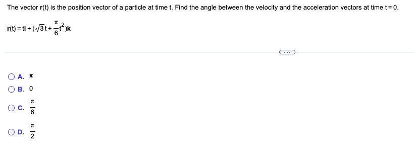 Solved The vector r(t) is the position vector of a particle | Chegg.com
