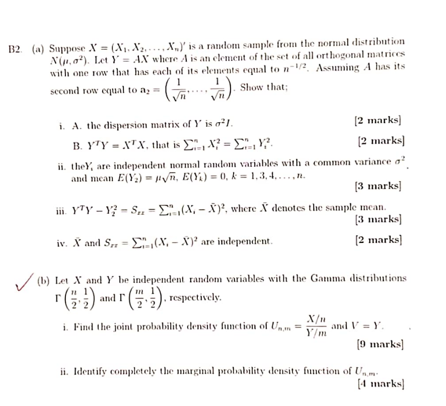 Solved (a) Suppose X=(X1,X2,…,Xn)′ is a random sample from | Chegg.com