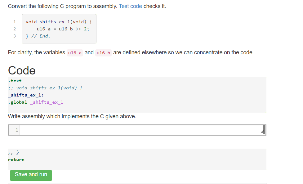 Solved Convert the following C program to assembly. Test | Chegg.com