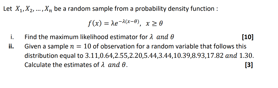 Solved Let X1,X2,…,Xn be a random sample from a probability | Chegg.com