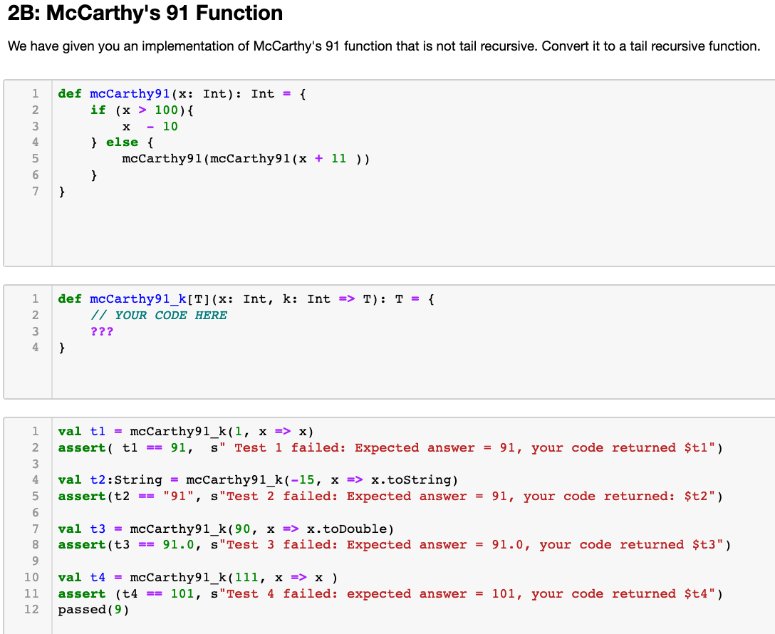 Convert Recursions Into Continuation Passing Style. | Chegg.com