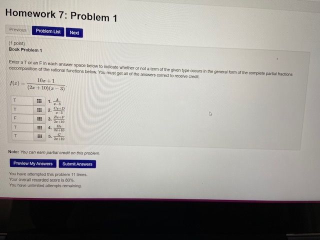 Solved Homework 7 Problem 1 Previous Problem List Next 1