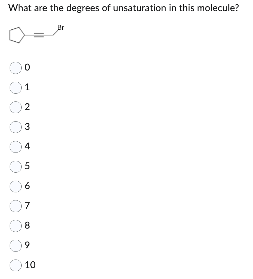Solved What are the degrees of unsaturation in this | Chegg.com