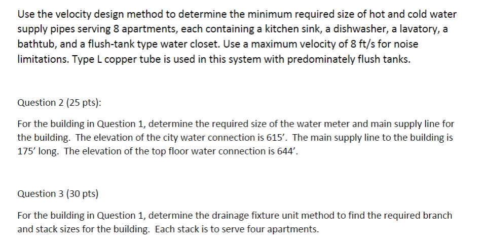 Solved Use the velocity design method to determine the | Chegg.com