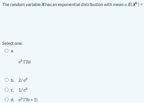 Solved The random variable X has an exponential distribution | Chegg.com